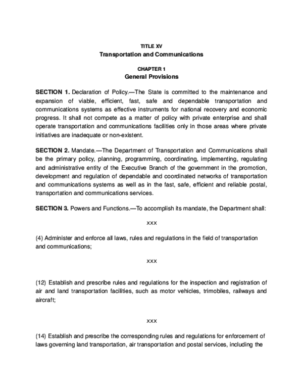 (DOC) Administrative Code of 1987