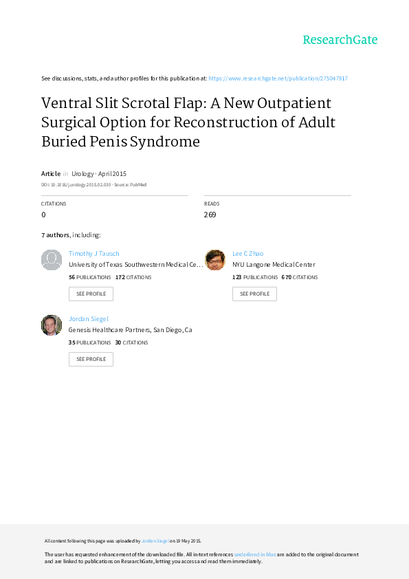 (PDF) Ventral Slit Scrotal Flap: A New Outpatient Surgical Option for ...