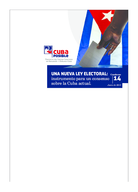 (PDF) Una nueva Ley Electoral. Instrumento para un consenso sobre la ...