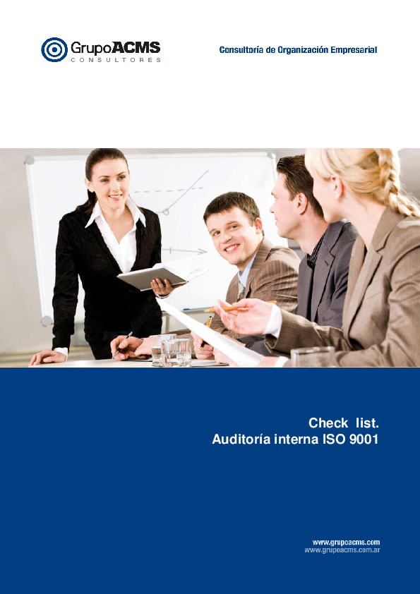 (PDF) Check list. Auditoría interna ISO 9001