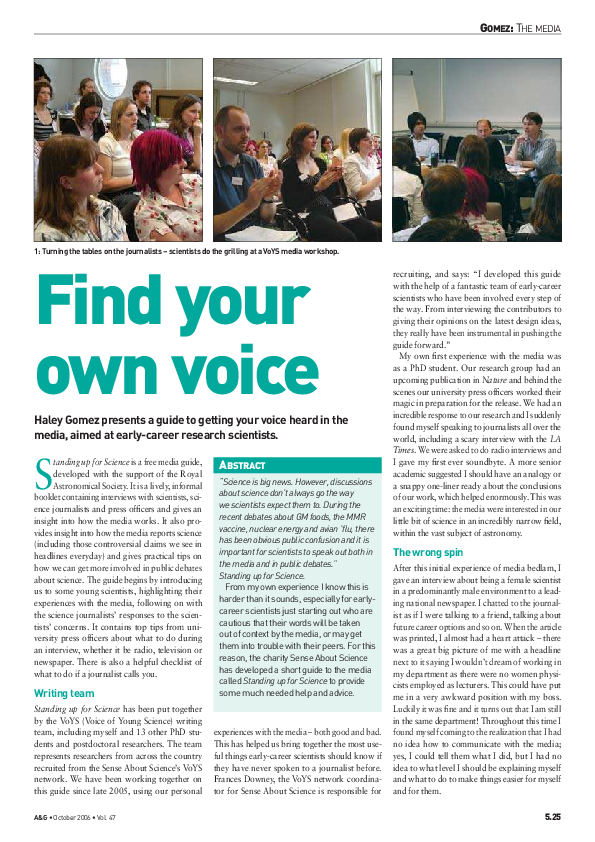 (PDF) Find Your Own Voice