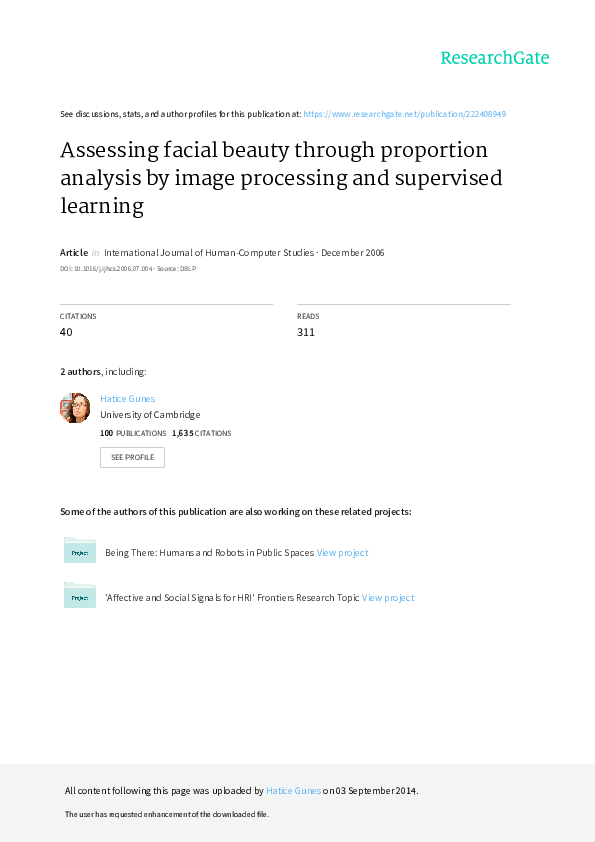 (PDF) Assessing Facial Beauty Through Proportion Analysis by Image ...