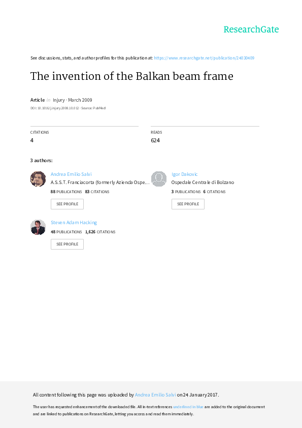 (PDF) The invention of the Balkan beam frame