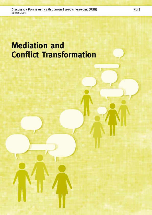 (PDF) Mediation and Conflict Transformation