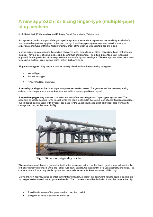 (DOC) A new approach for sizing finger-type (multiple-pipe) slug catchers