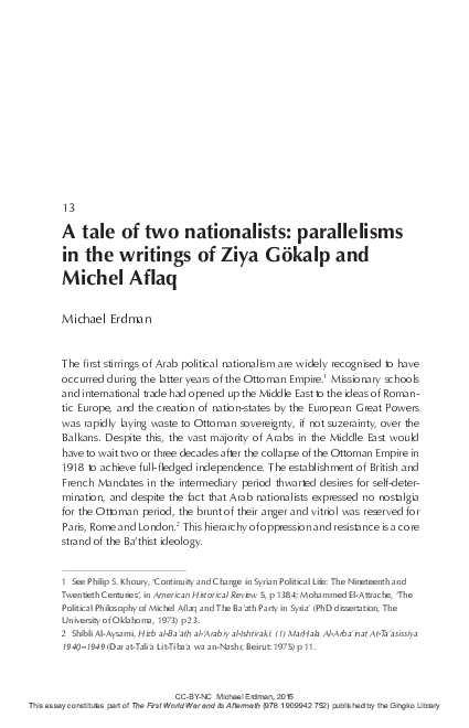 (PDF) A Tale of Two Nationalists: Parallelisms in the Writings of Ziya ...