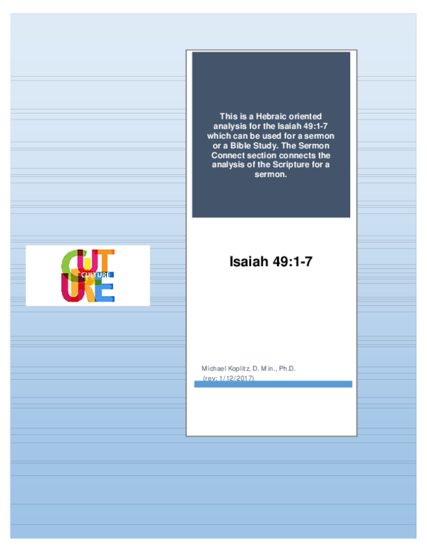 (PDF) Hebraic Analysis for Isaiah 49 1 7