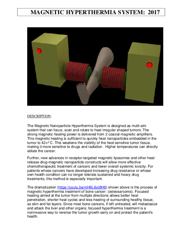 (PDF) MAGNETIC HYPERTHERMIA SYSTEM: 2017