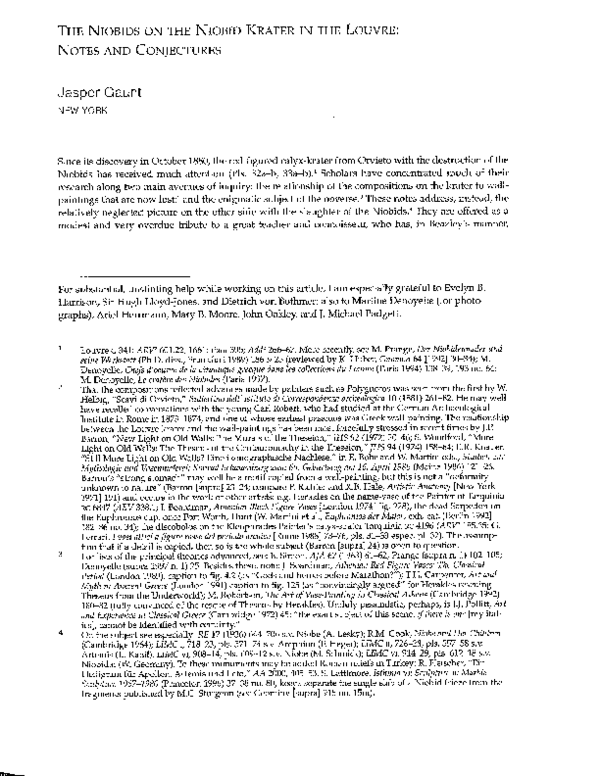 (PDF) The Niobids on the Niobid Krater in the Louvre