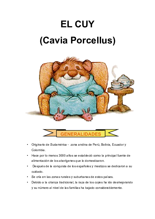 (DOC) EL CUY (Cavia Porcellus