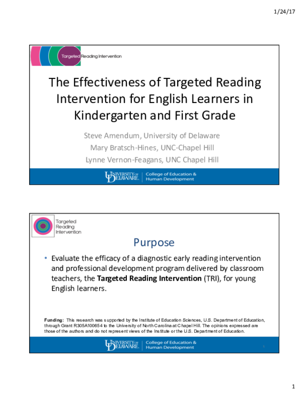(PDF) The Effectiveness of Targeted Reading Intervention for English ...