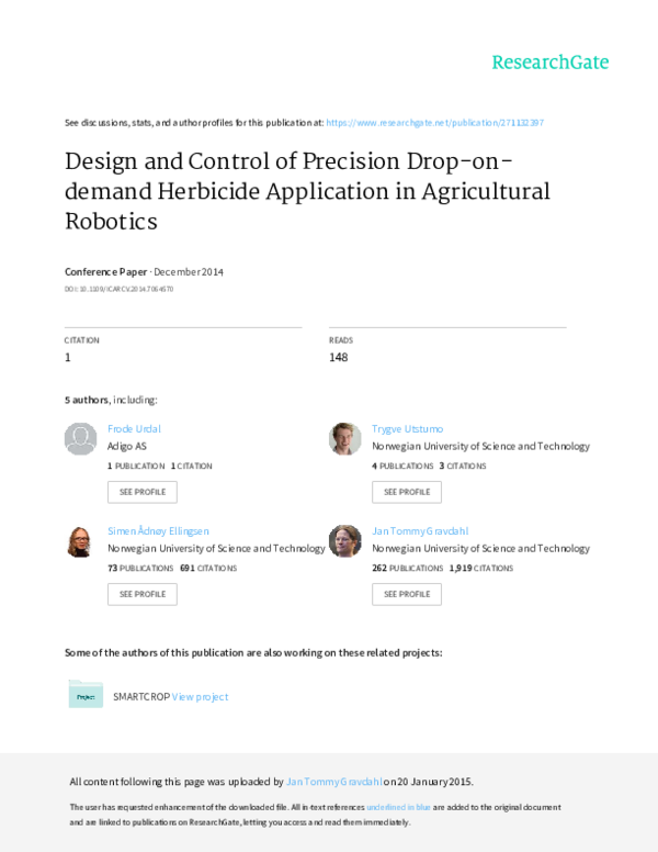 (PDF) Design and control of precision drop-on-demand herbicide ...