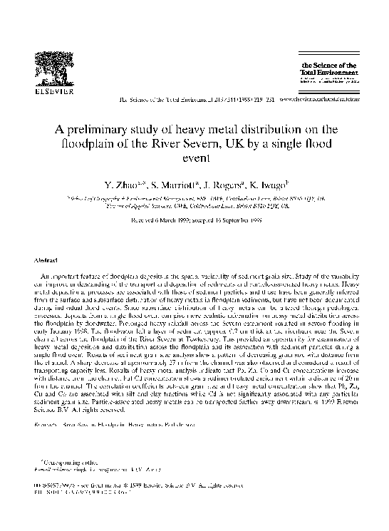 (PDF) the Science of the Total Environment