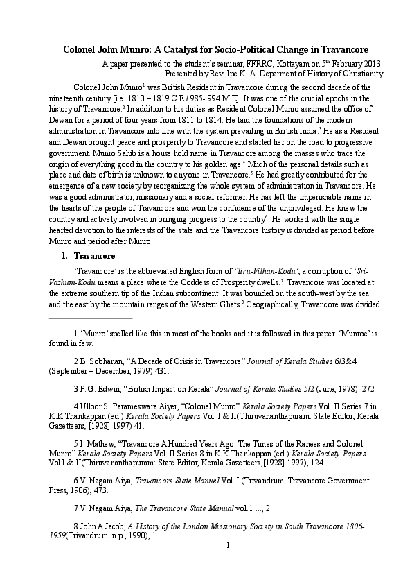 (DOC) Colonel John Munro: A Catalyst for Socio-Political Change in ...