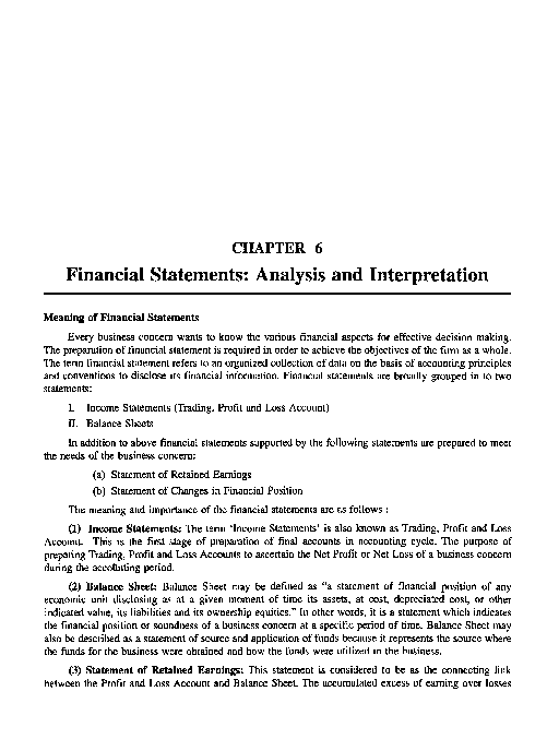 (PDF) Financial Statements: Analysis and Interpretation Meaning of ...