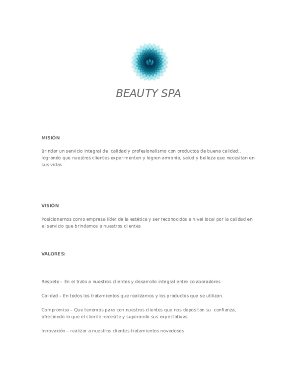 (DOC) BEAUTY SPA