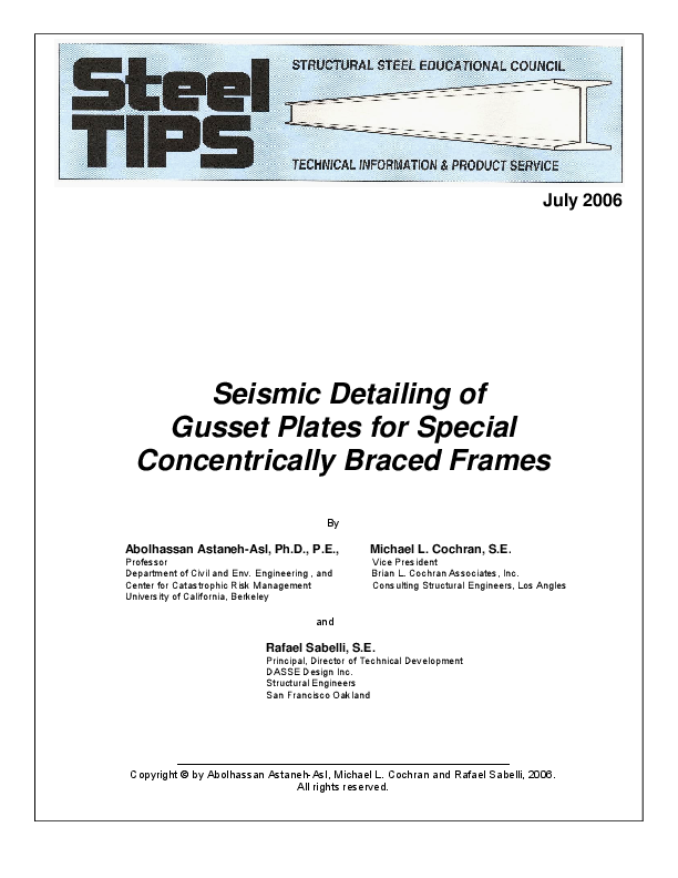 (PDF) Seismic Detailing of Gusset Plates for Special Concentrically ...