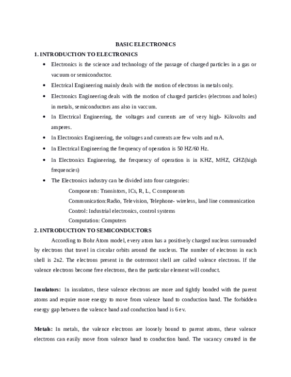 BASIC ELECTRONICS-final