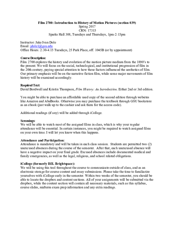 (PDF) Introduction to History of Moving Pictures