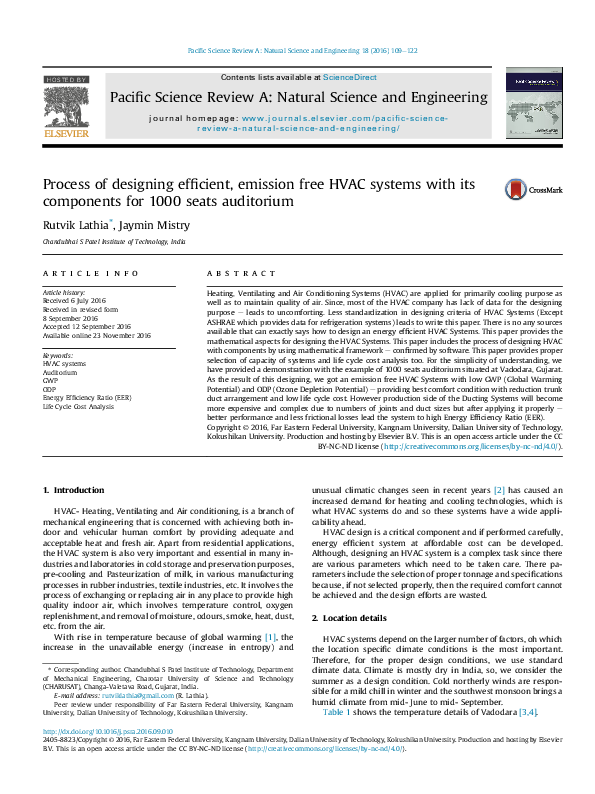 (PDF) Process of designing efficient, emission free HVAC systems with ...