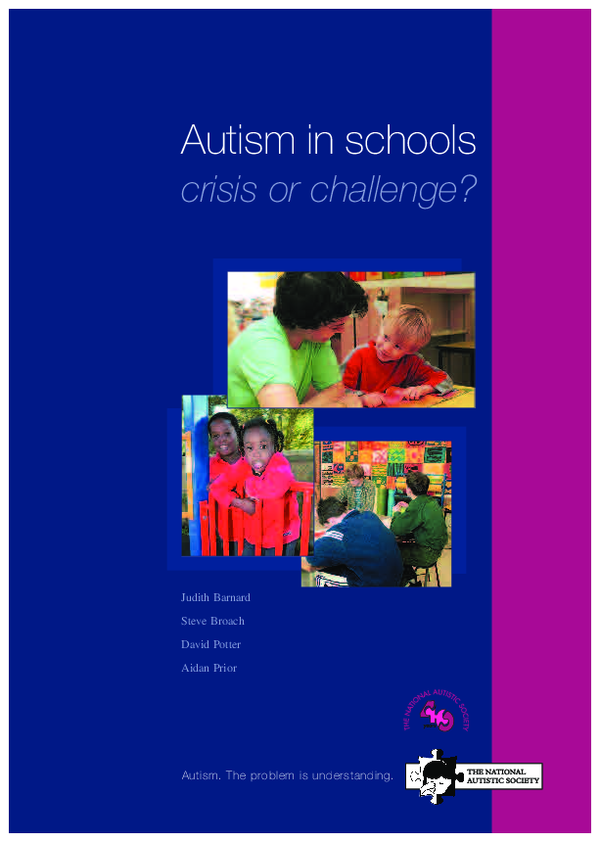 (PDF) Autism in schools crisis or challenge