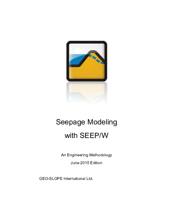 (PDF) Seepage Modeling with SEEP/W