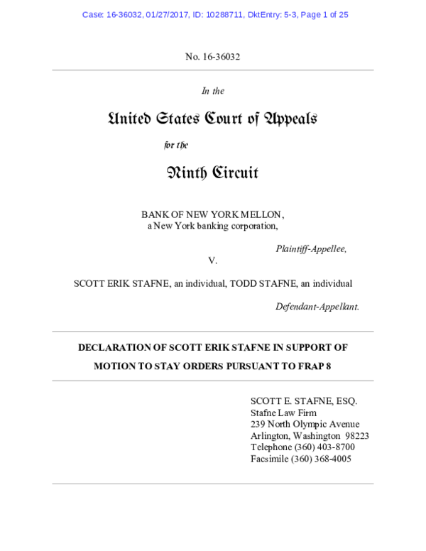 (PDF) Stafne declaration in support of Motion for Stay of Sheriff's ...