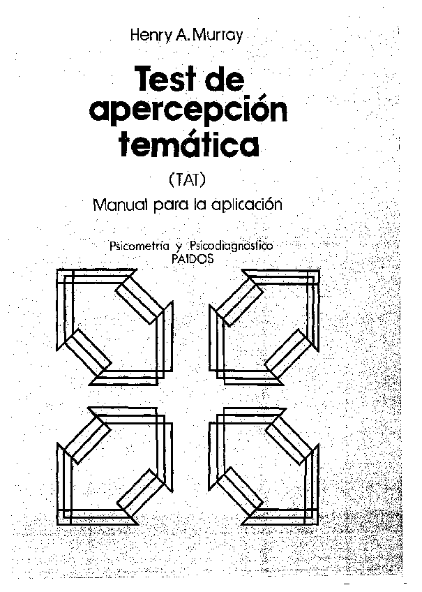 (PDF) apercepclon temática (TAT) Manual para la aplicación