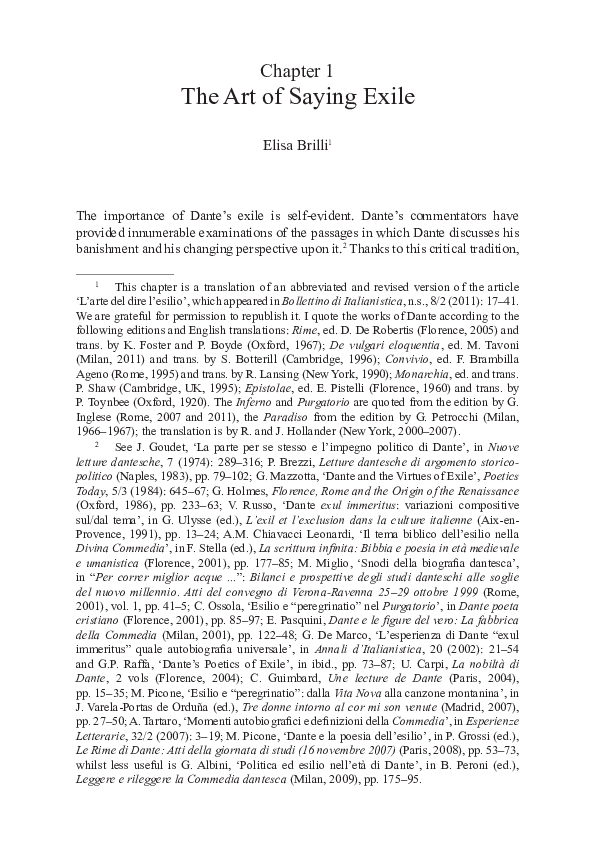 (PDF) E. Brilli, The Art of Saying Exile, in Art and Diplomacy from ...