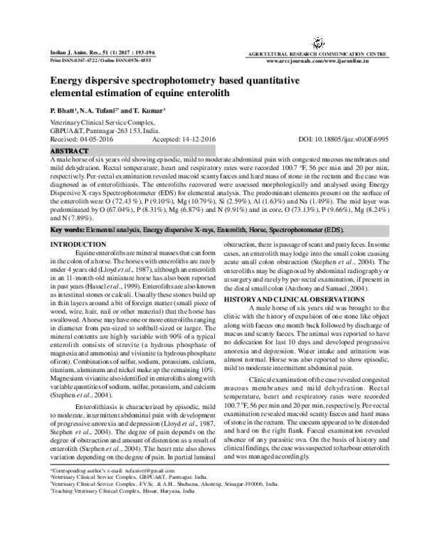 (PDF) Energy dispersive spectrophotometry based quantitative elemental ...