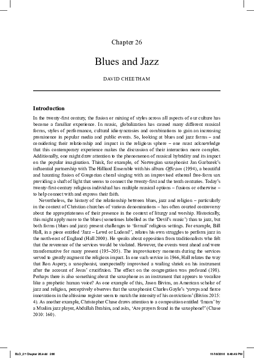 (PDF) Blues and Jazz