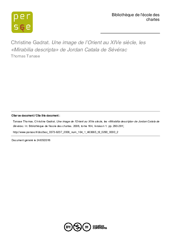 (PDF) Christine Gadrat. Une image de l’Orient au XIVe siècle, les ...