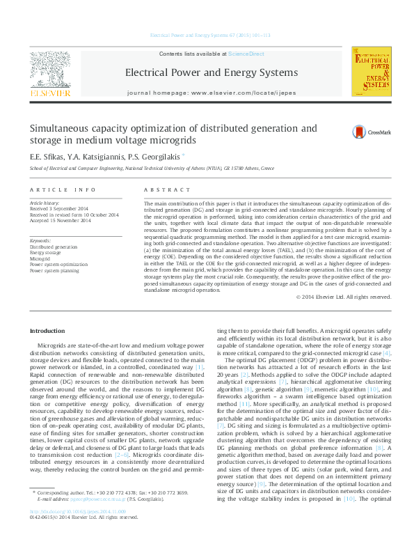 Pdf Optimal Distributed Generation Placement In Power Distribution Networks Models Methods