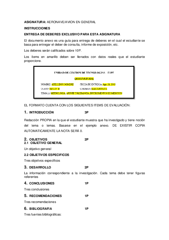 (PDF) INSTRUCCION DE ENTREGA DEBERES ELEC MEC