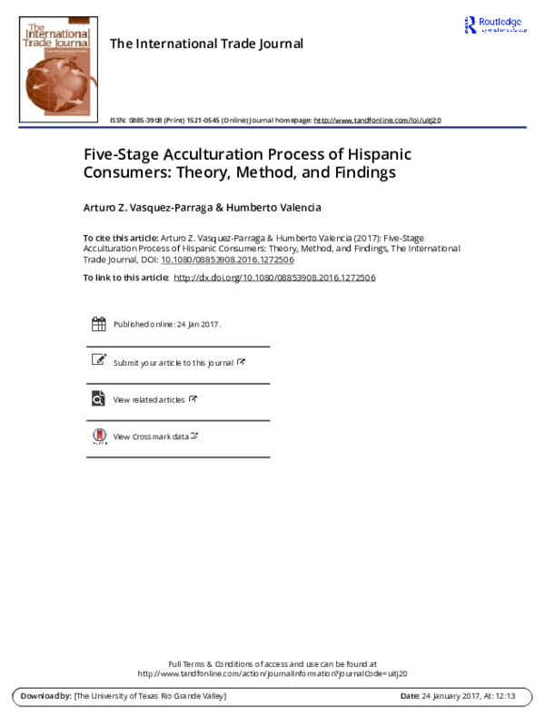 (PDF) The International Trade Journal Five-Stage Acculturation Process ...