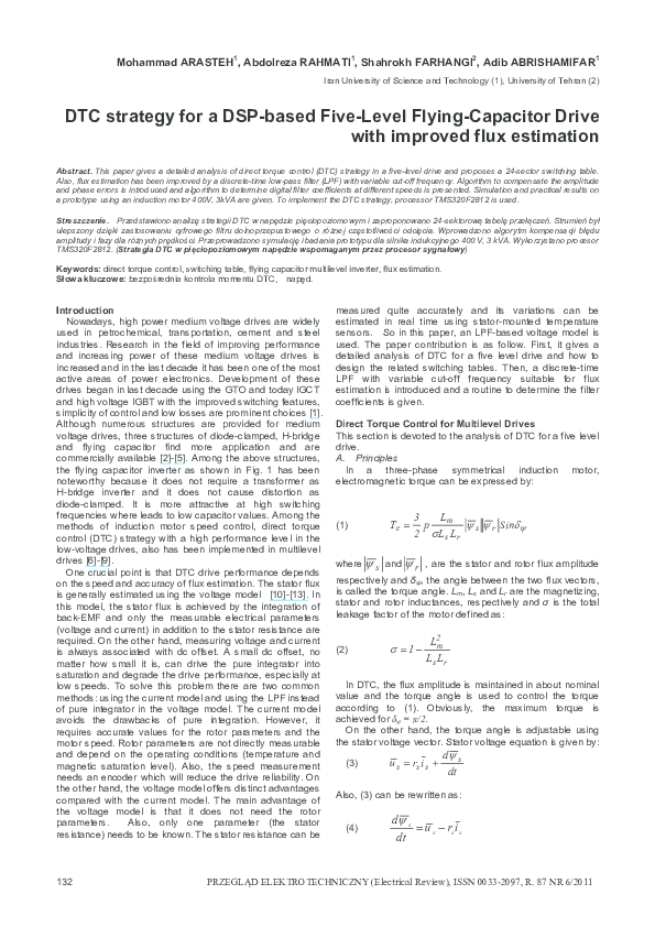 (PDF) DTC strategy for a DSP-based Five-Level Flying-Capacitor Drive ...