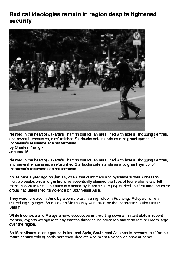 (PDF) Radical ideologies remain in region despite tightened security