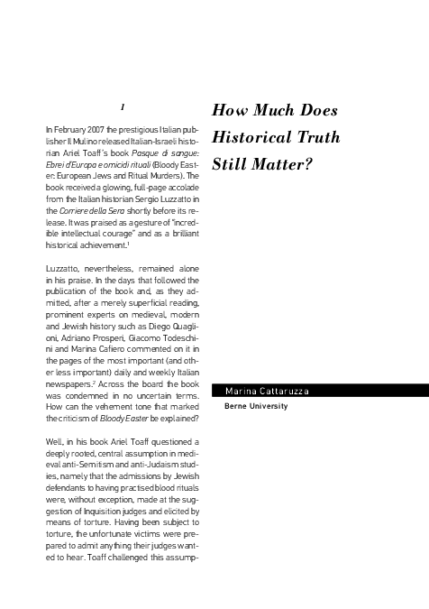 (PDF) How much does Historical Truth still Matter?