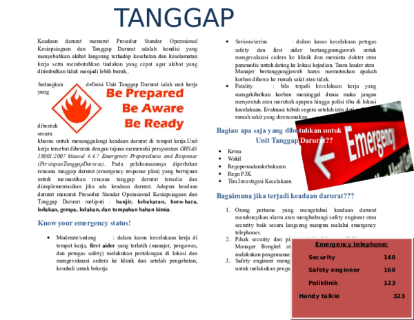 (DOC) Tanggap darurat