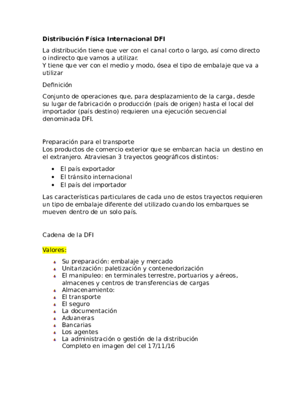 (DOC) Distribución Física Internacional DFI | Cintia Puga - Academia.edu