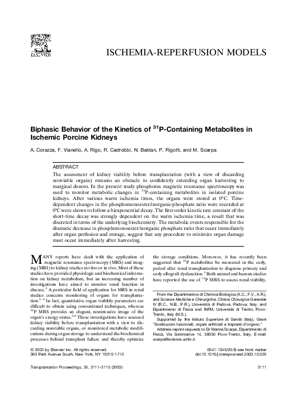 (PDF) Biphasic behavior of the kinetics of 31P-containing metabolites ...