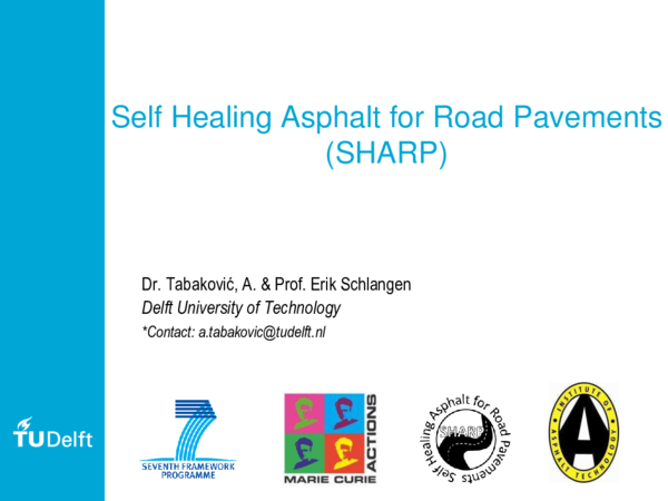 (PDF) Self Healing Asphalt for Road Pavements (SHARP