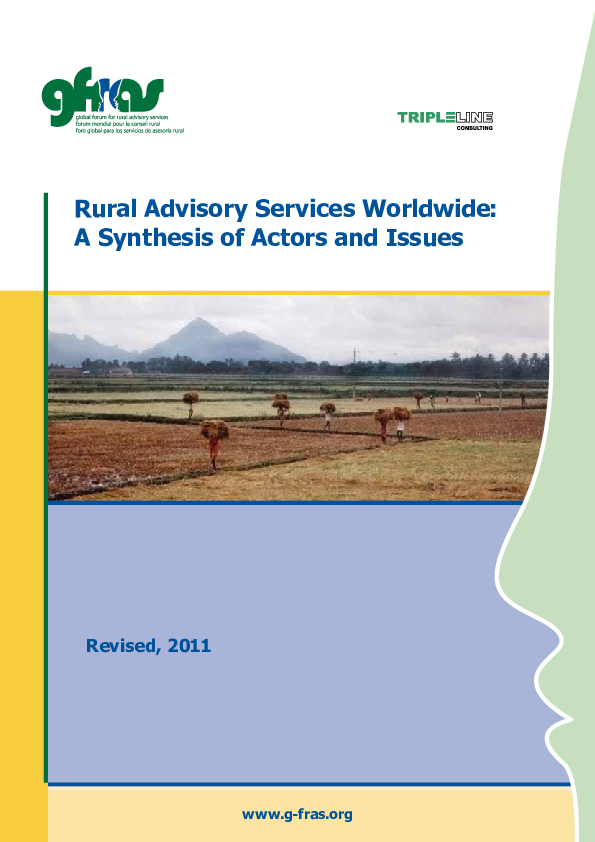 (PDF) Rural Advisory Services Worldwide: A Synthesis of Actors and Issues