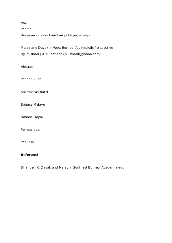 (DOC) Malay and Dayak in West Borneo