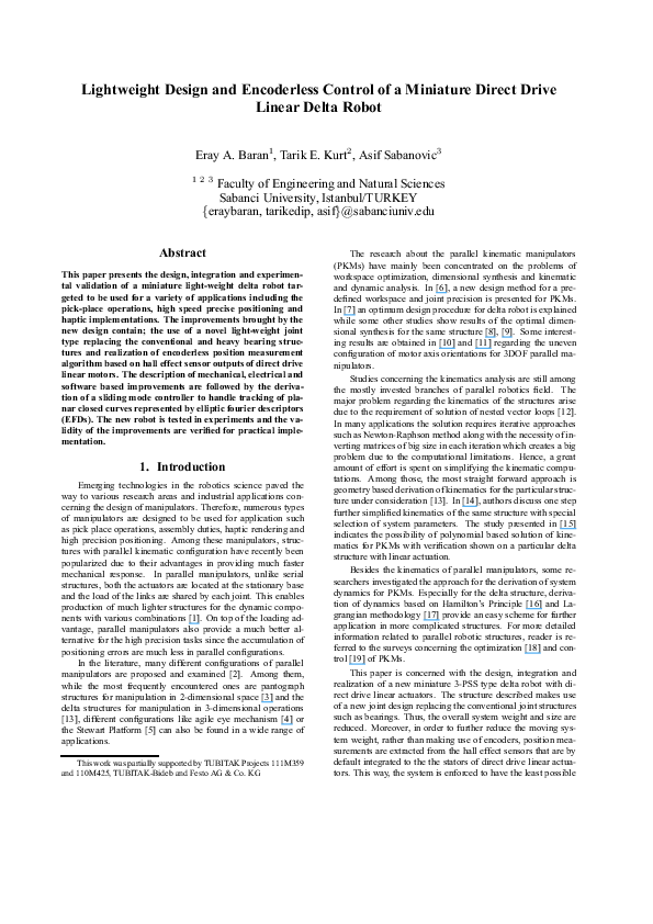 (PDF) Lightweight design and encoderless control of a miniature direct ...
