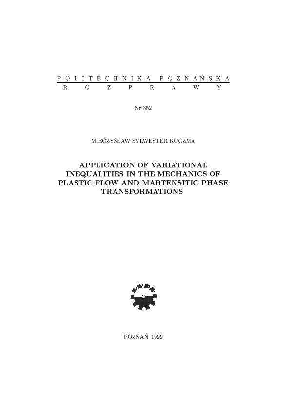 (PDF) Application of variational inequalities in the mechanics of ...