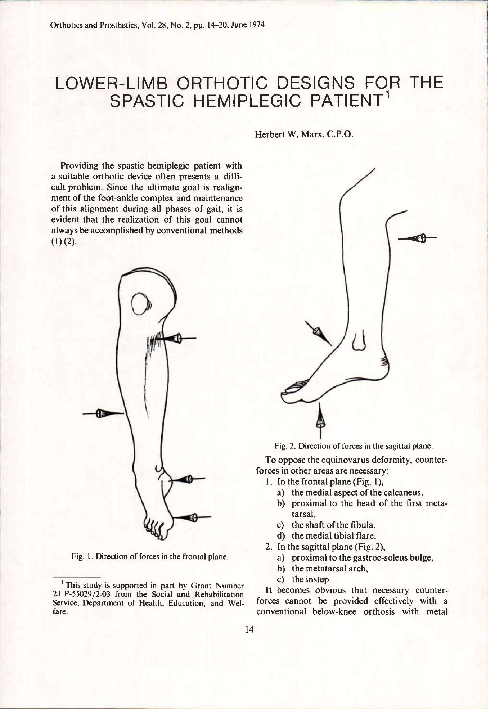 (PDF) LOWER-LIMB ORTHOTIC DESIGNS FOR THE SPASTIC HEMIPLEGIC PATIENT 1