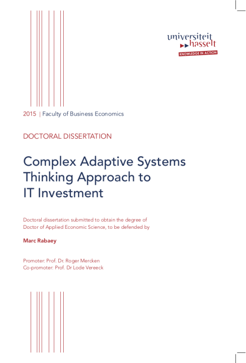 (PDF) Complex Adaptive Systems Thinking (CAS*T) approach to IT investments