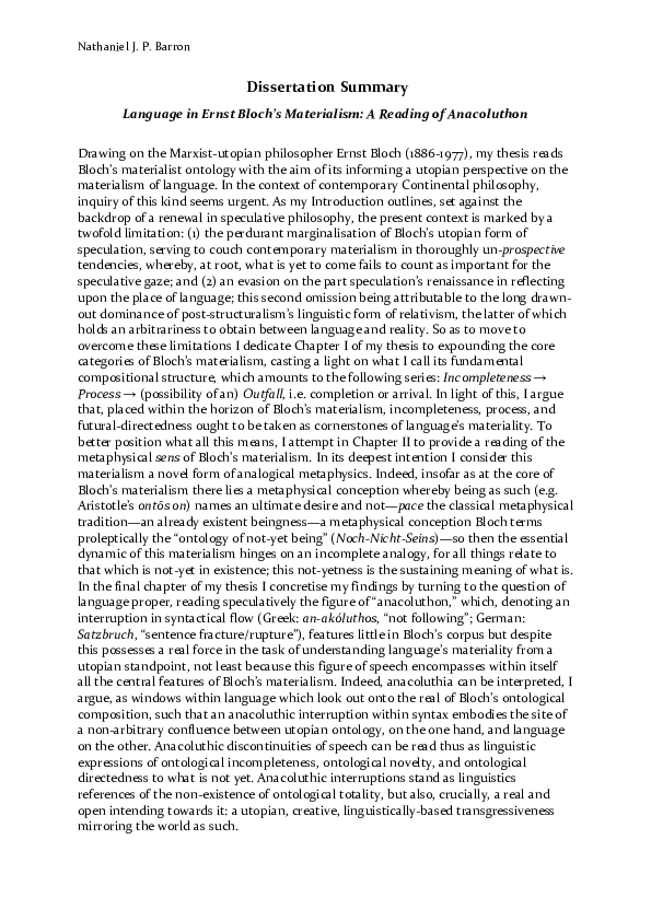 (PDF) Thesis Summary