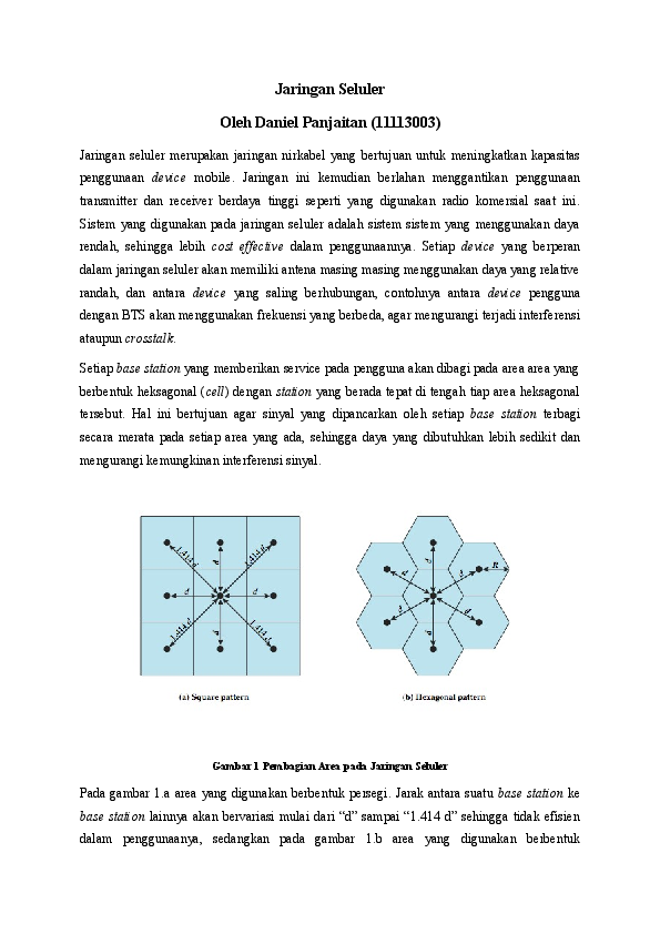 (DOC) Jaringan Seluler